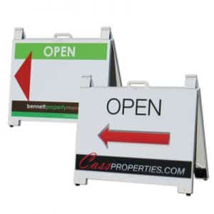 Enduro Plastic A-frame Graphics Included - Open Home Signs